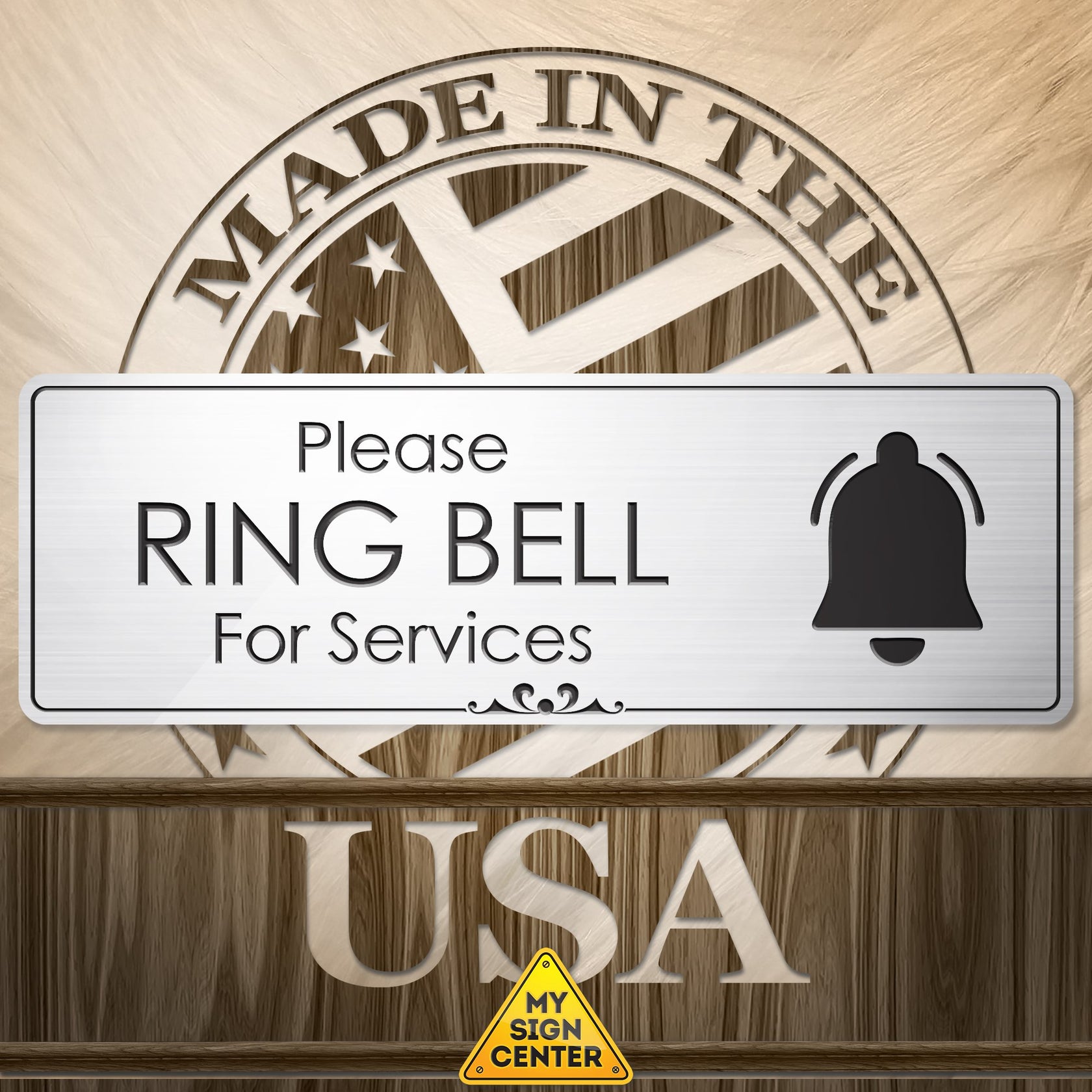 Please Ring Bell for Service Sign Office Ring for Assistance, 3" x 9 ...
